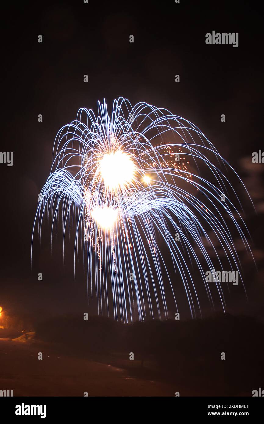 Fireworks in the night Stock Photo - Alamy
