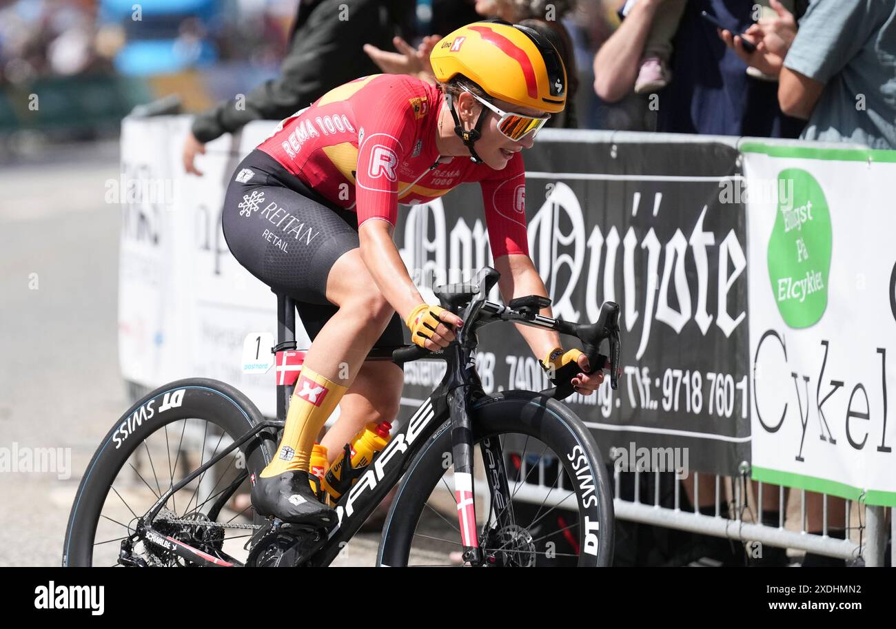 Rebecca Koerner rides solo to the finish line to win the Womans ...
