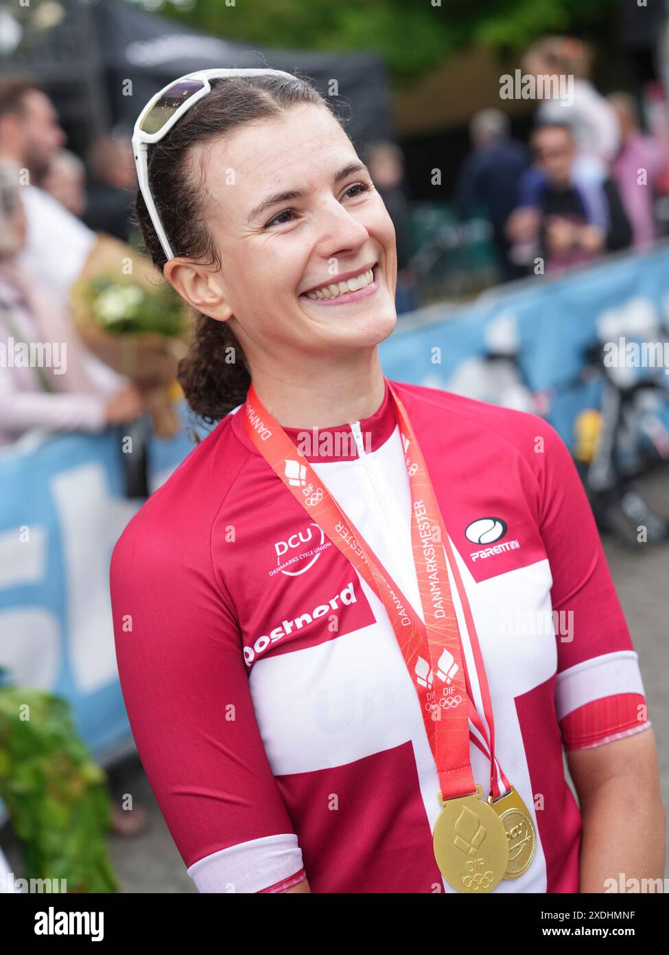 Rebecca Koerner after winning the Womans National Championship in road ...