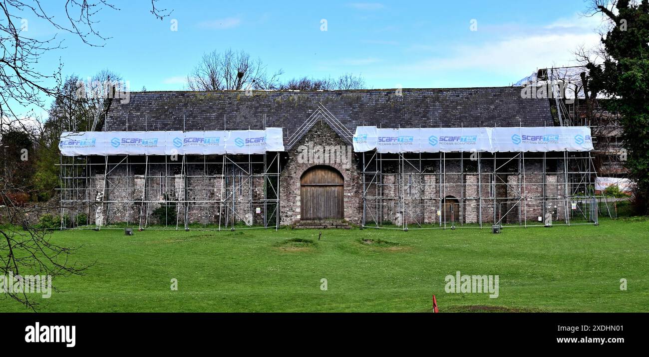 Scaffolding over the Spanish Barn at Torre Abbey on the seafront at ...