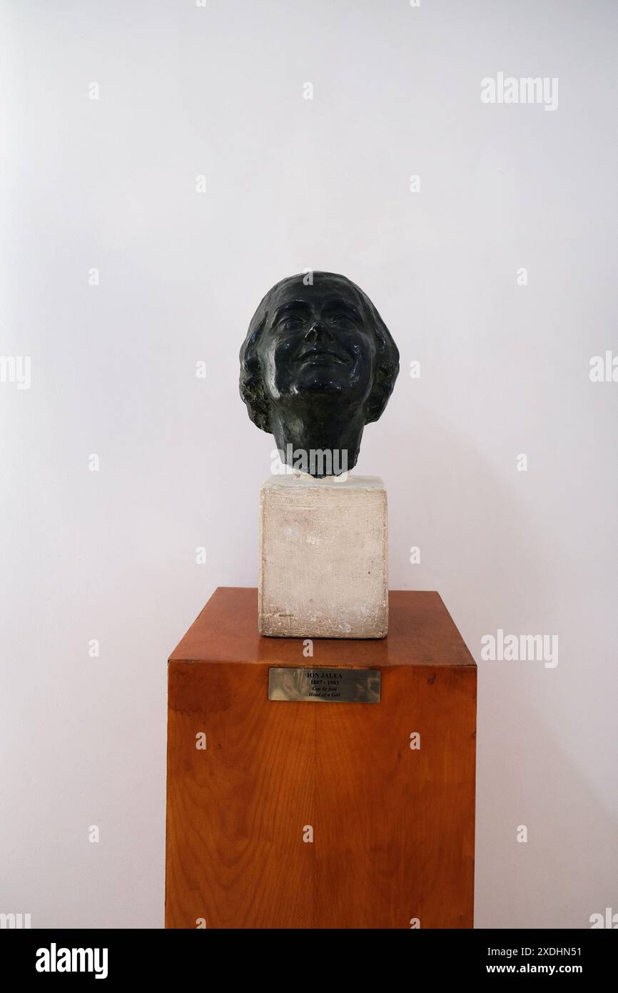 Interior of "Dinu and Sevasta Vintila" art museum, in Topalu, Constanta ...