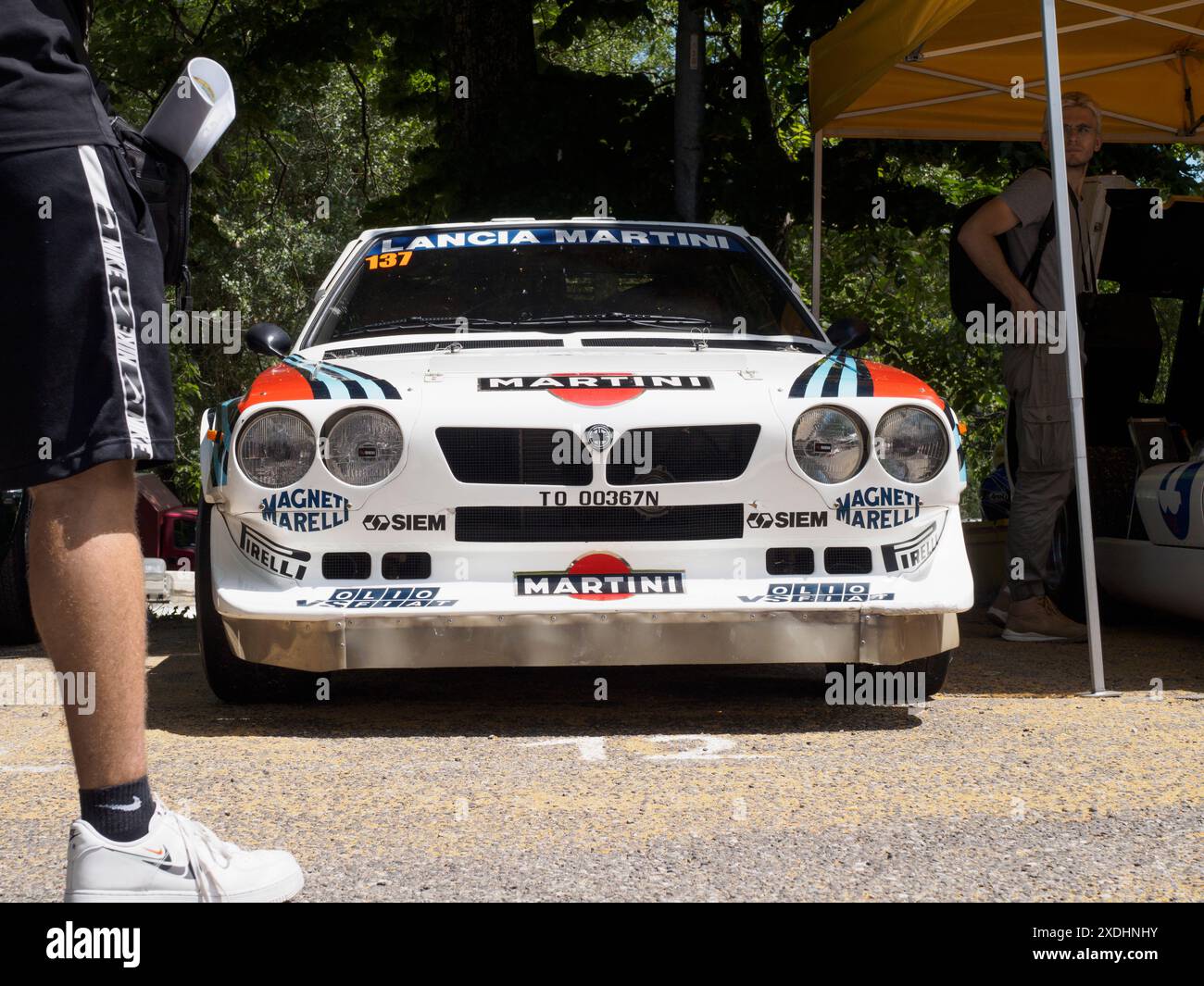 Castellarquato, Italy - June 22nd 2024 Silver Flag rally , White lancia ...