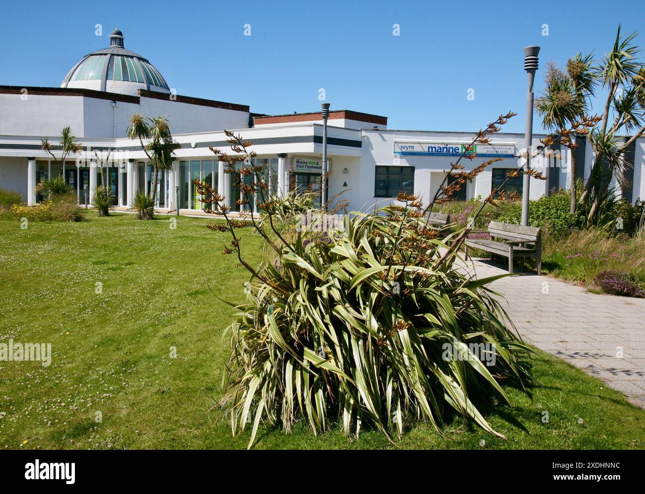 A view of the Marine Hall at Fleetwood in Lancashire, United KIngdom ...
