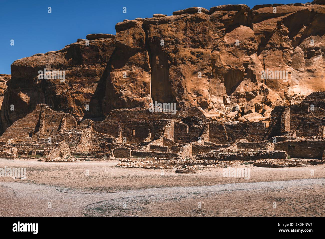 Pueblo Bonito ruins in Chaco canyon historical monument Stock Photo - Alamy