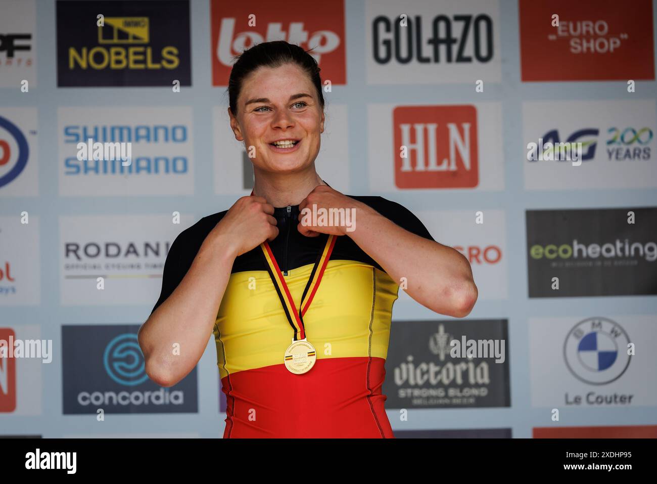 Zottegem, Belgium. 23rd June, 2024. Belgian Lotte Kopecky of SD Worx ...