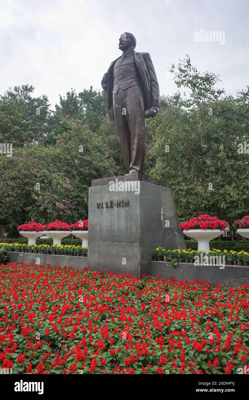 Hanoi, Vietnam - 9 Feb, 2024: Statue of Vladimir Lenin in Lenin Park ...