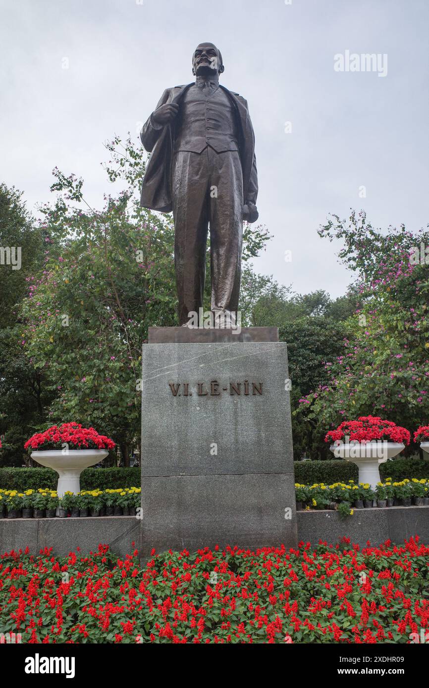 Hanoi, Vietnam - 9 Feb, 2024: Statue of Vladimir Lenin in Lenin Park ...