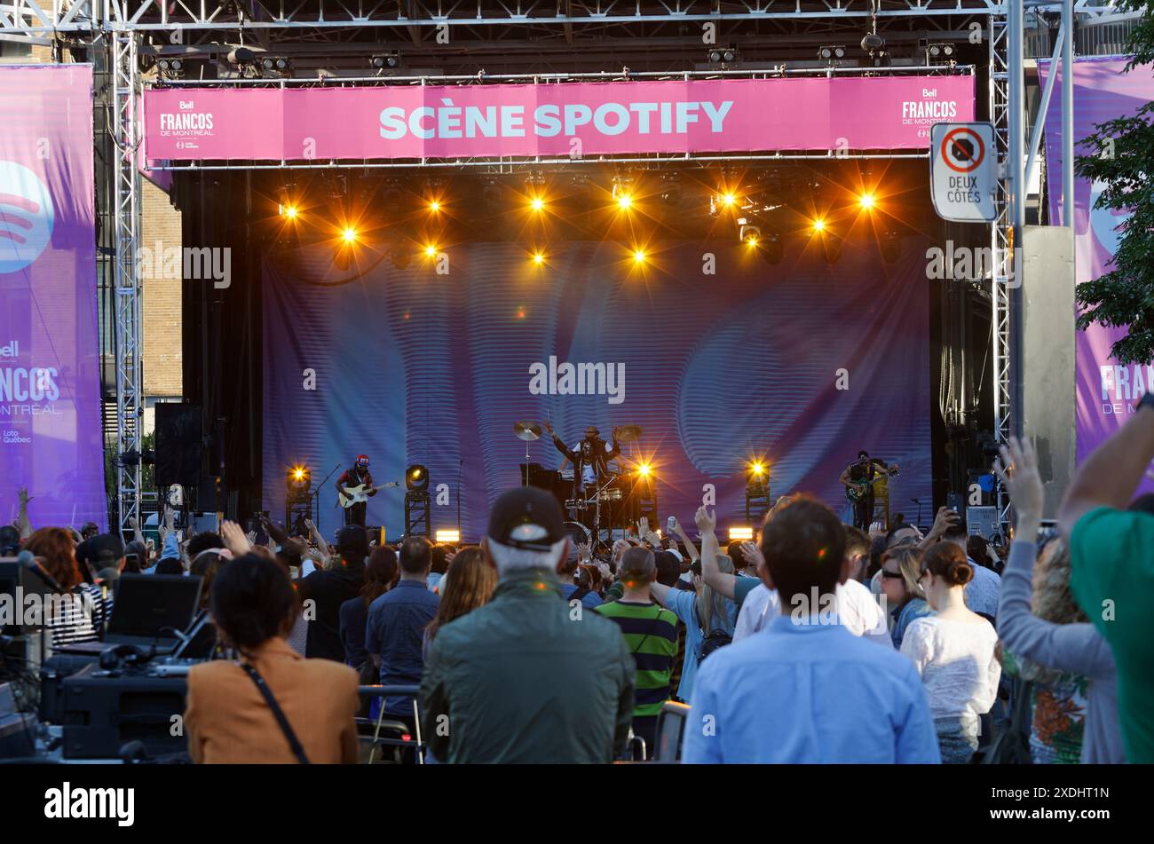 French singer Kizaba performs on stage at the Francos de Montreal ...