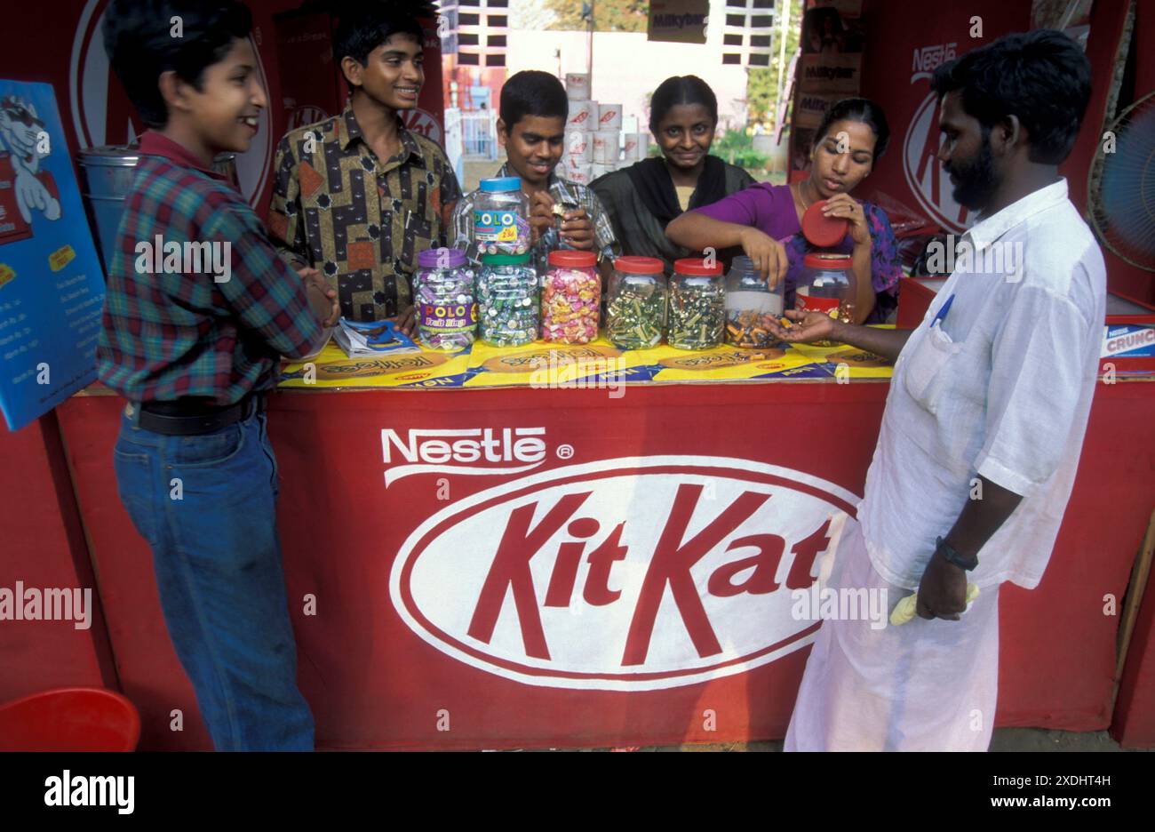 a KitKat and sweets shop in the city of Kochi or Cochin in the Province ...