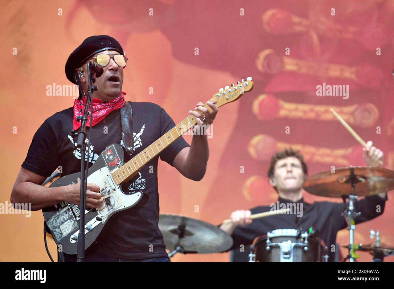 Tom Morello live auf dem Summerside Festival 2024 beim Flugplatz ...