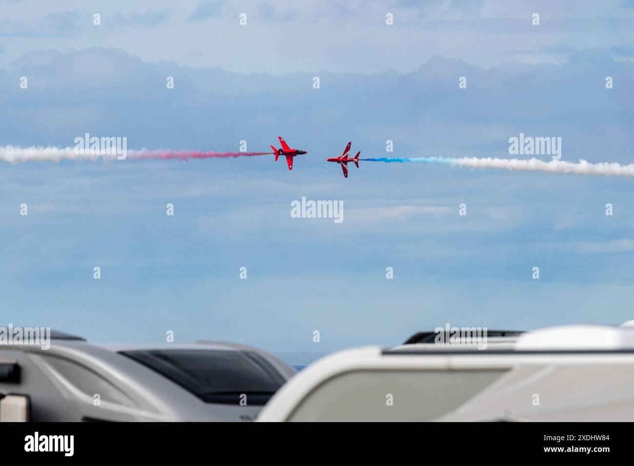 Portsoy, Aberdeenshire, UK. 22nd June, 2024. This is the Red Arrows ...