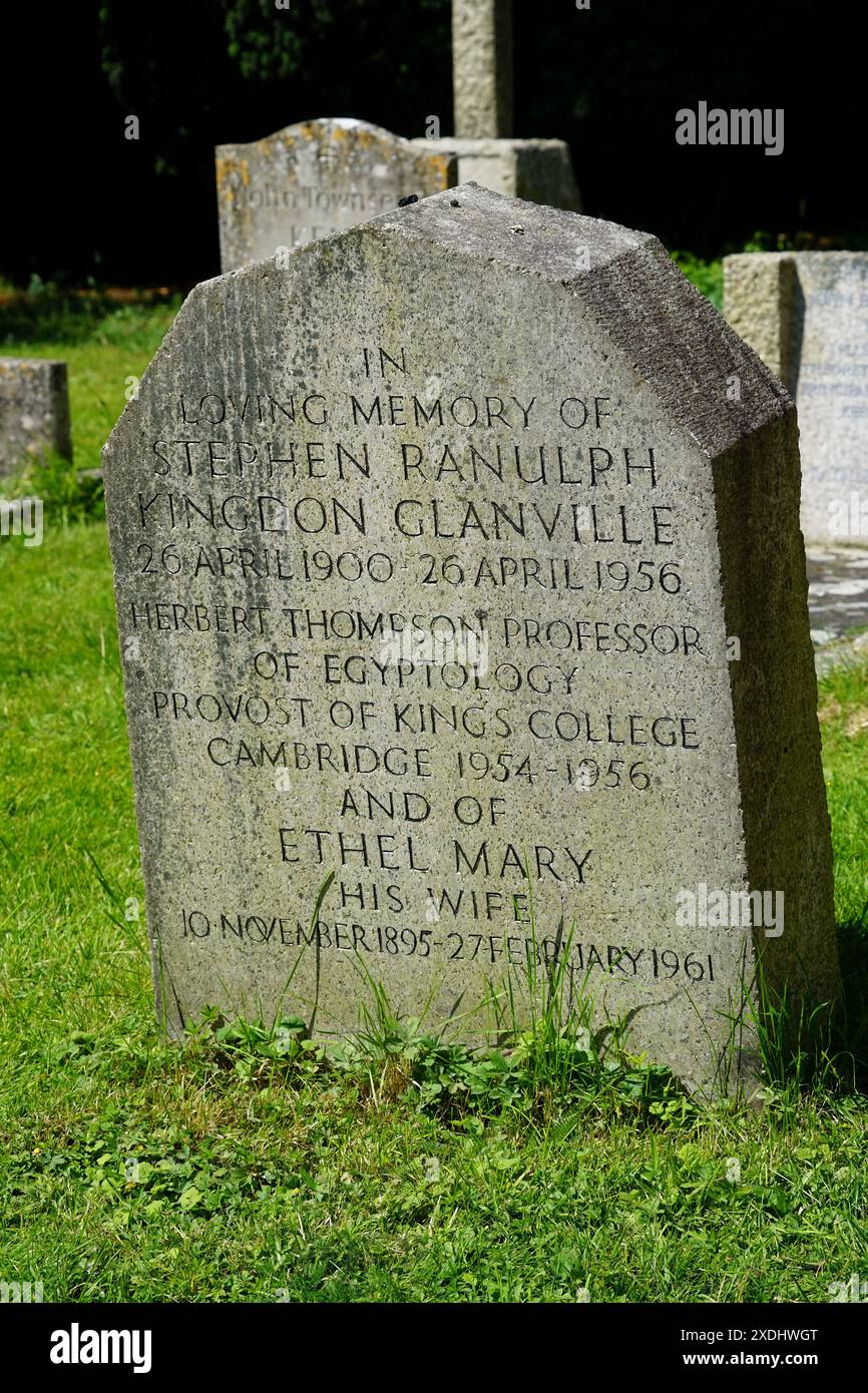 Grave of Stephen Glanville, Professor of Egyptology at King's College ...