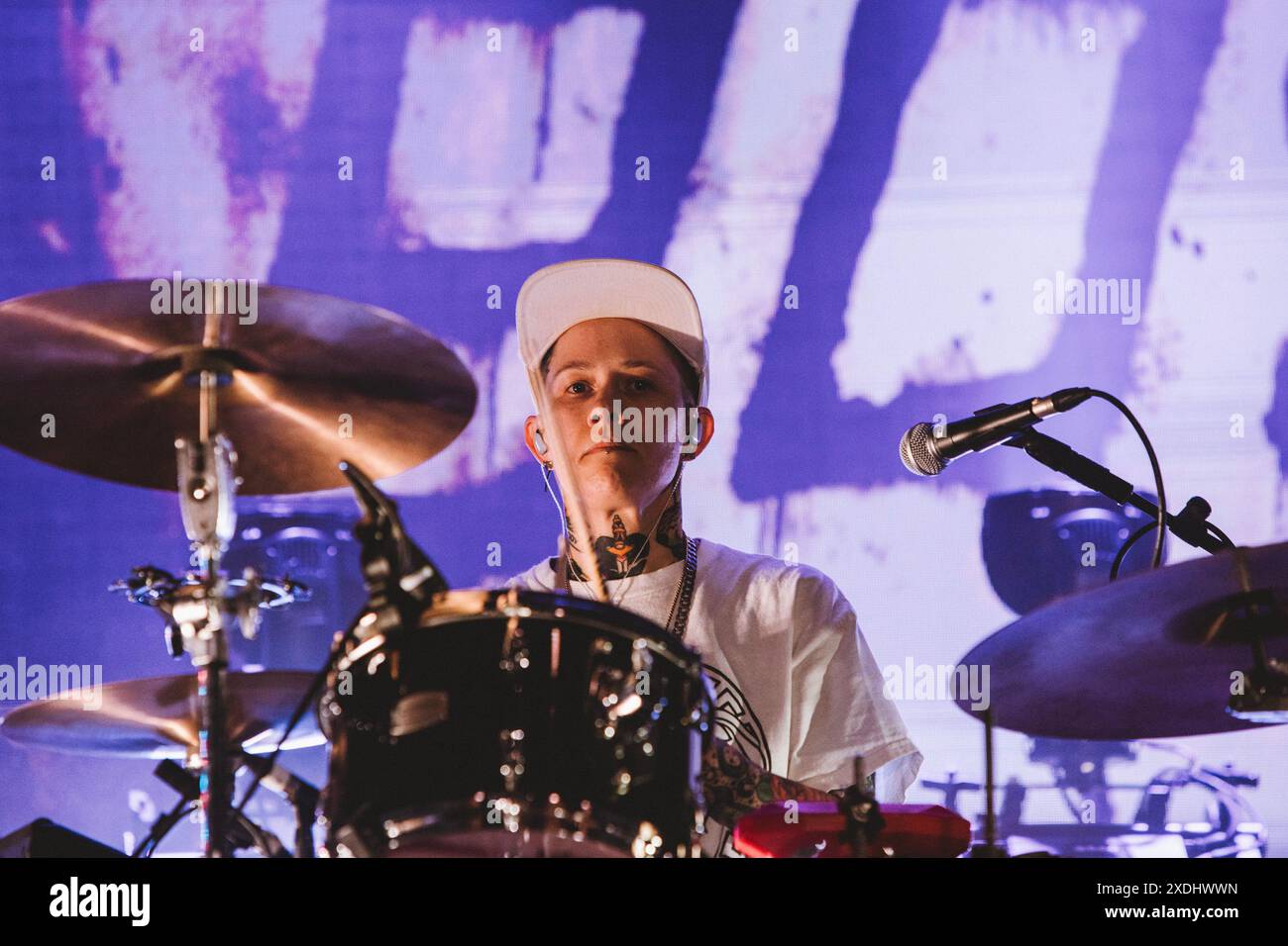 Rome, Italy. 22nd June, 2024. The drummer Hannah Blilie performs on ...