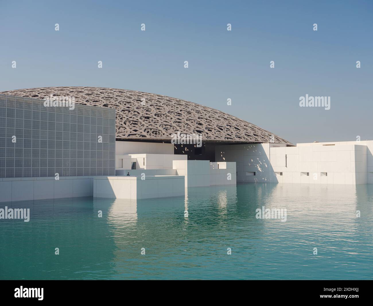 Abu Dhabi, United Arab Emirates - January 13 2024 : Exterior of Louvre ...