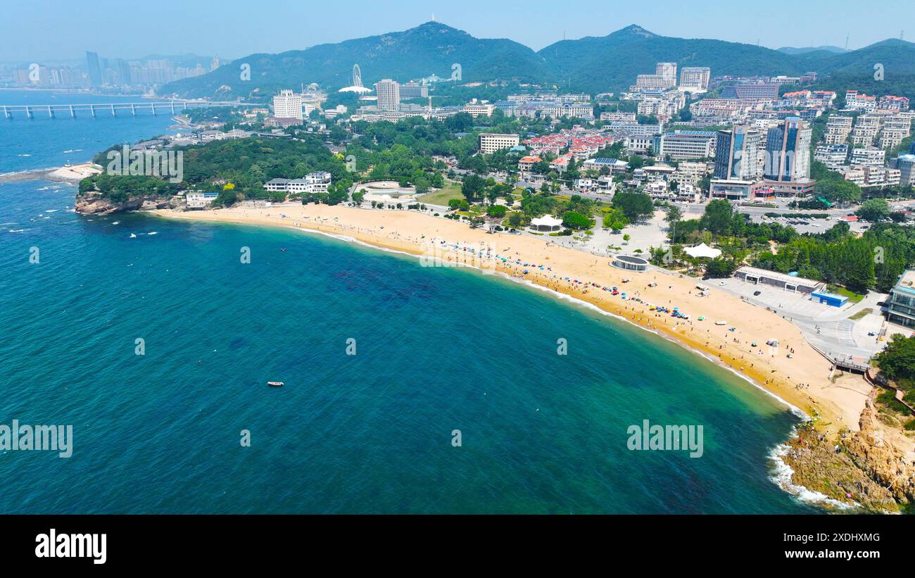 Dalian. 17th June, 2024. An aerial drone photo taken on June 17, 2024 ...
