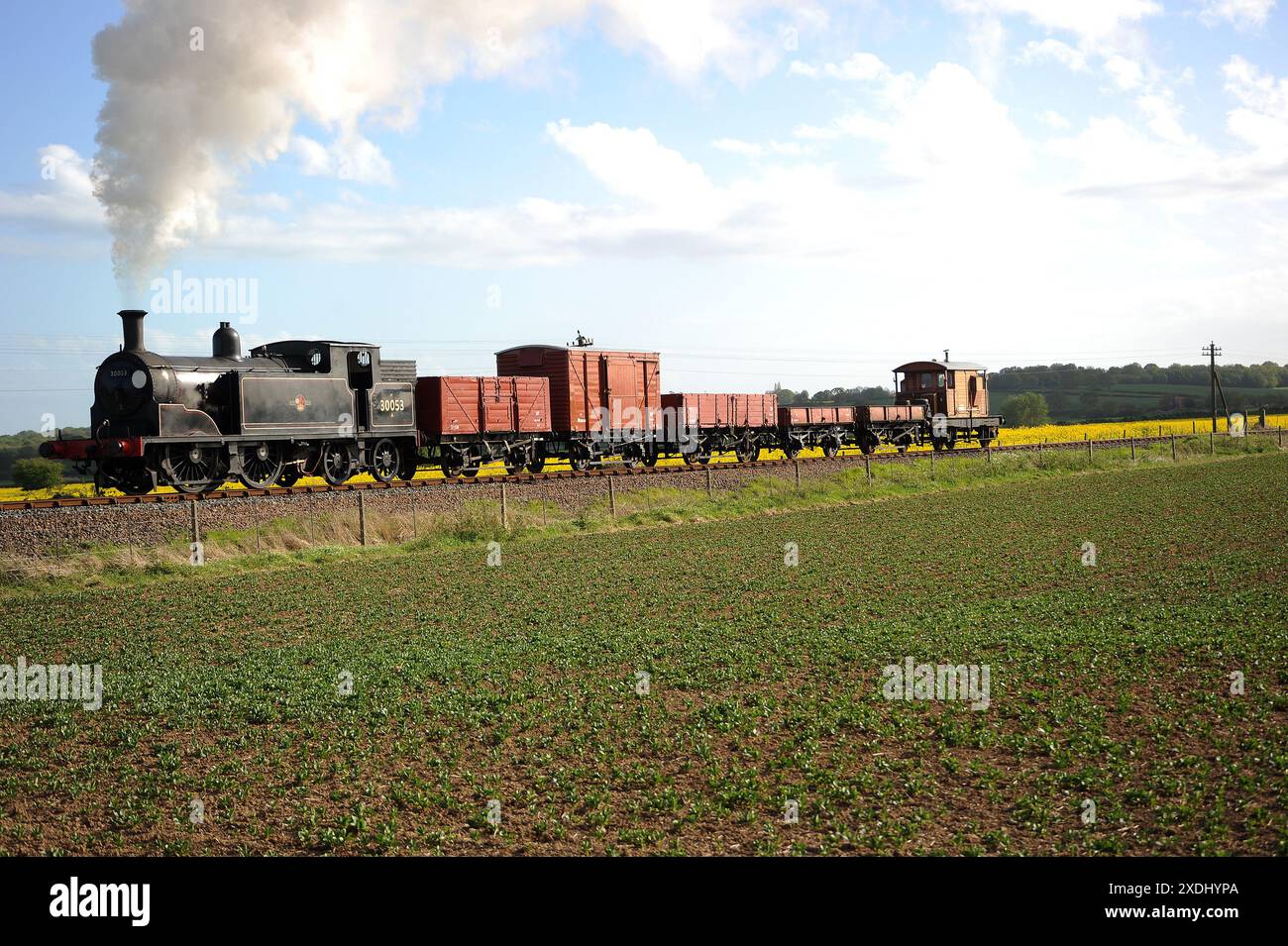 "30053" and a short goods train. Seen here between Northiam and ...