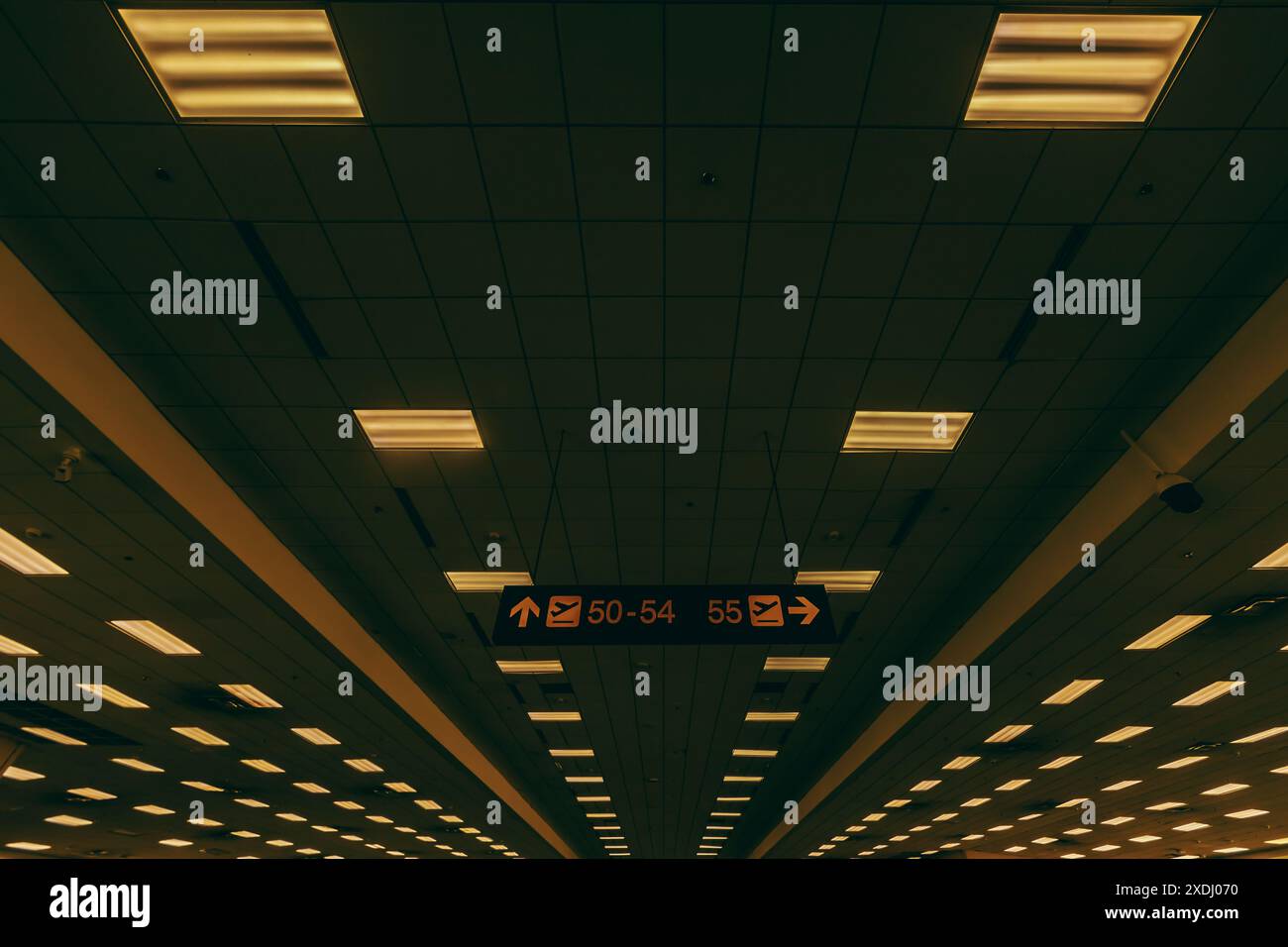 Yellow lights with dark building ,architecture concept Stock Photo - Alamy