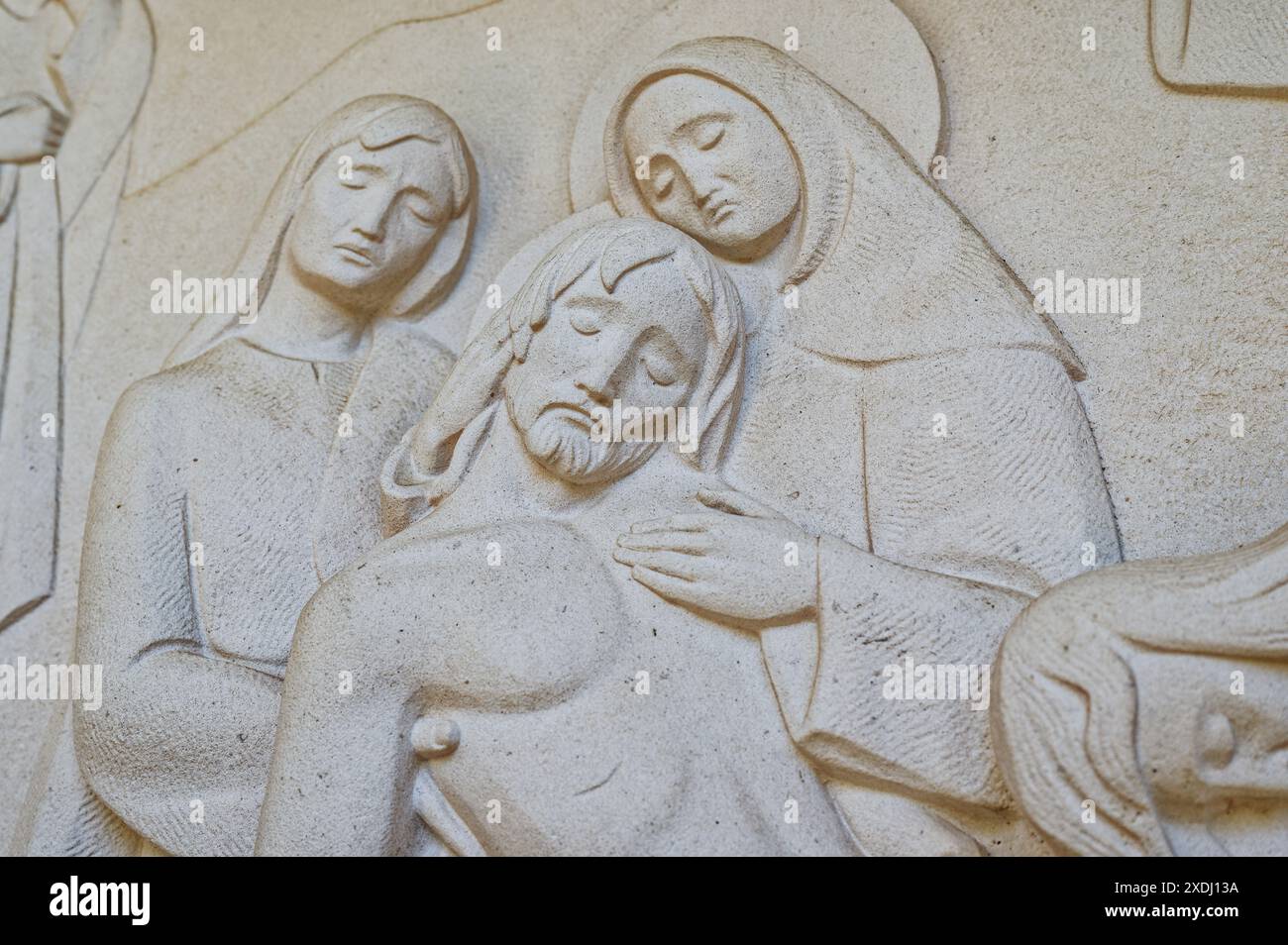 Jesus is laid in the tomb. Station XIV of the Way of the Cross ...