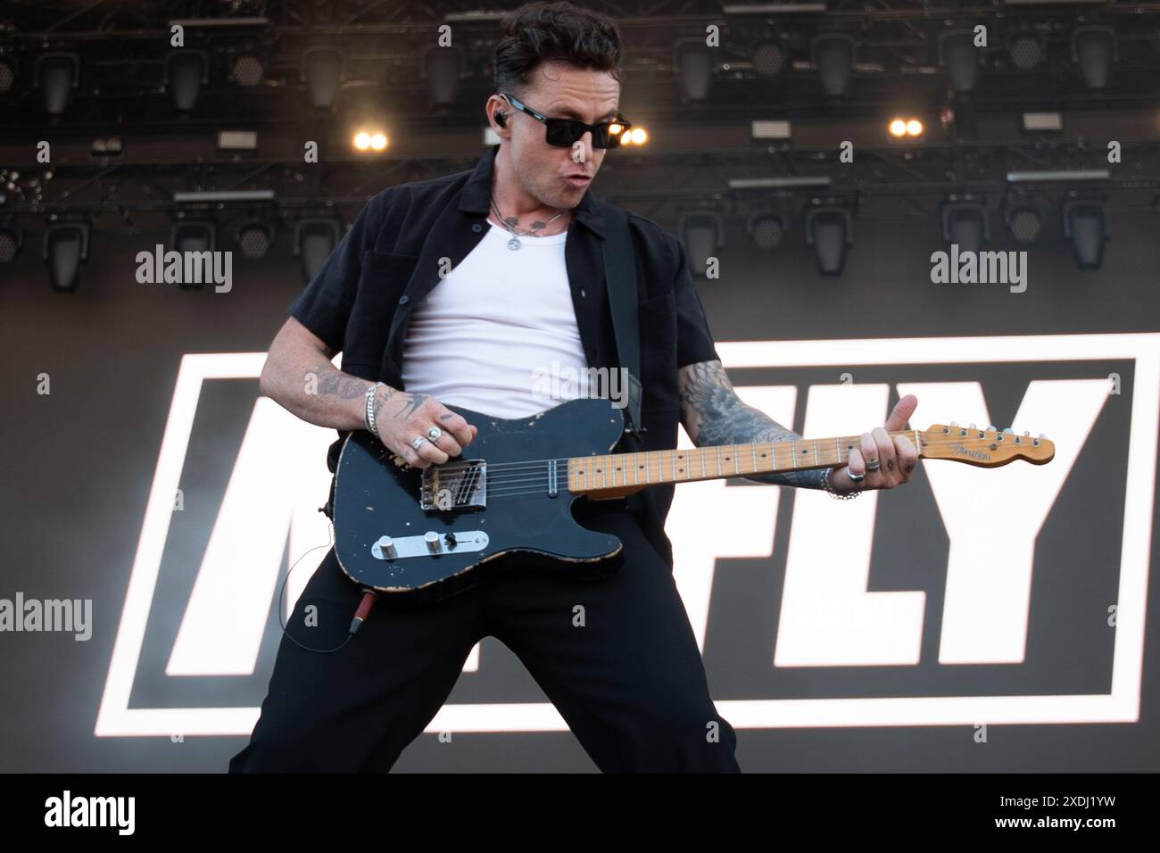 McFly play the main stage at The Isle Of Wight Festival, seaclose Park ...