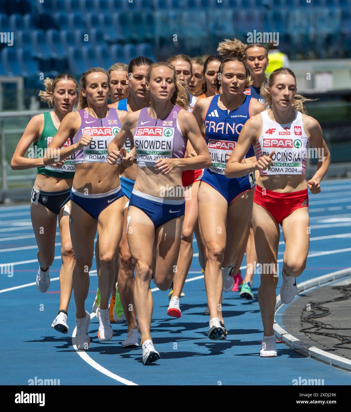 Agathe Guillemot of France competing in heat two of the womens 1500m at the European Athletics ...