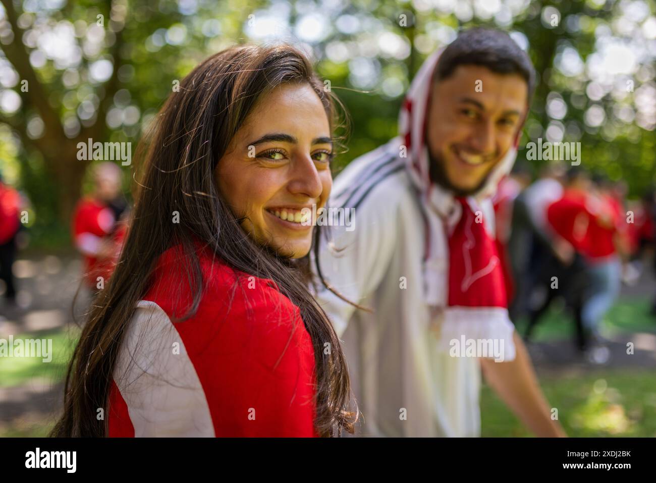 Dortmund, Germany. 22nd Jun 2024. Fan march: Turkish fans on their way ...
