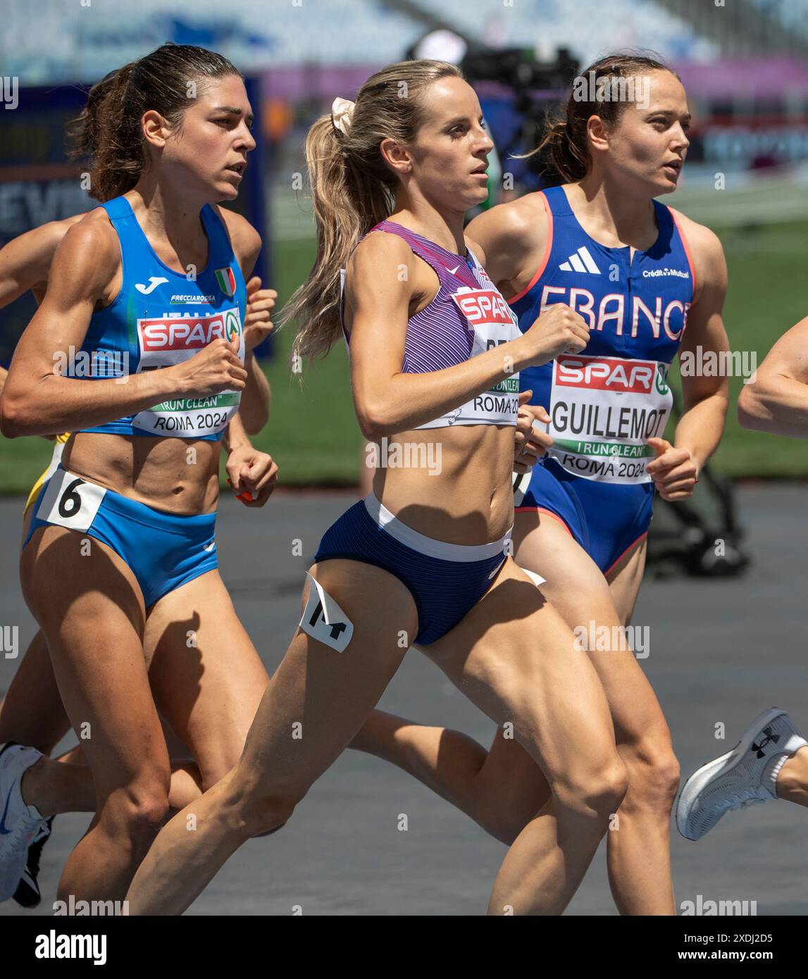 Georgia Bell of Great Britain competing in heat two of the womens 1500m at the European ...
