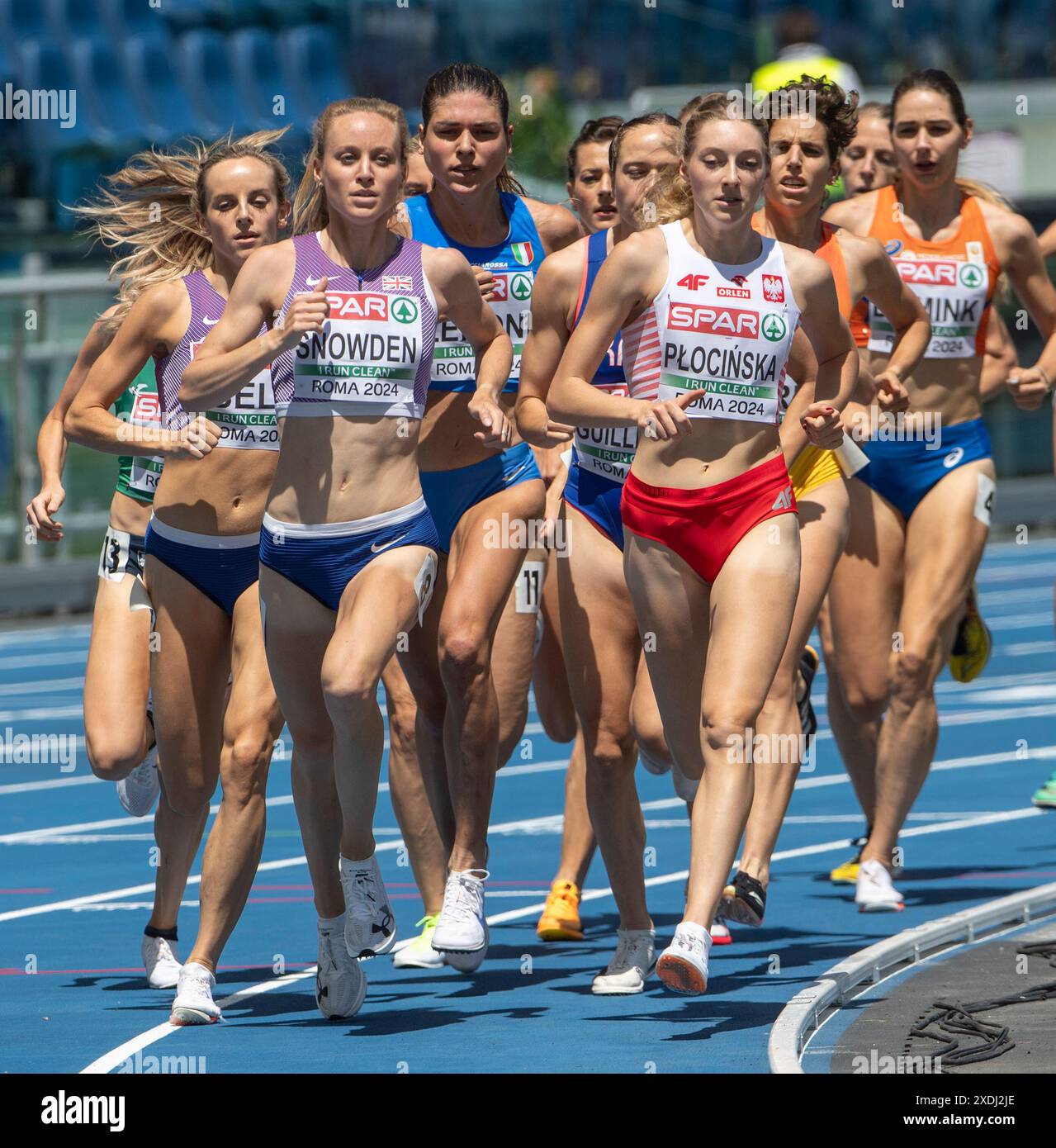 Katie Snowden of Great Britain competing in heat two of the womens 1500m at the European ...