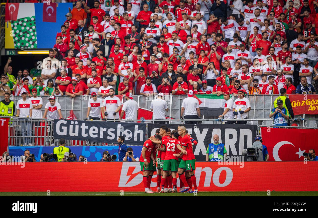 Dortmund, Germany. 22nd Jun 2024. Goal celebration: Ruben Neves (POR ...