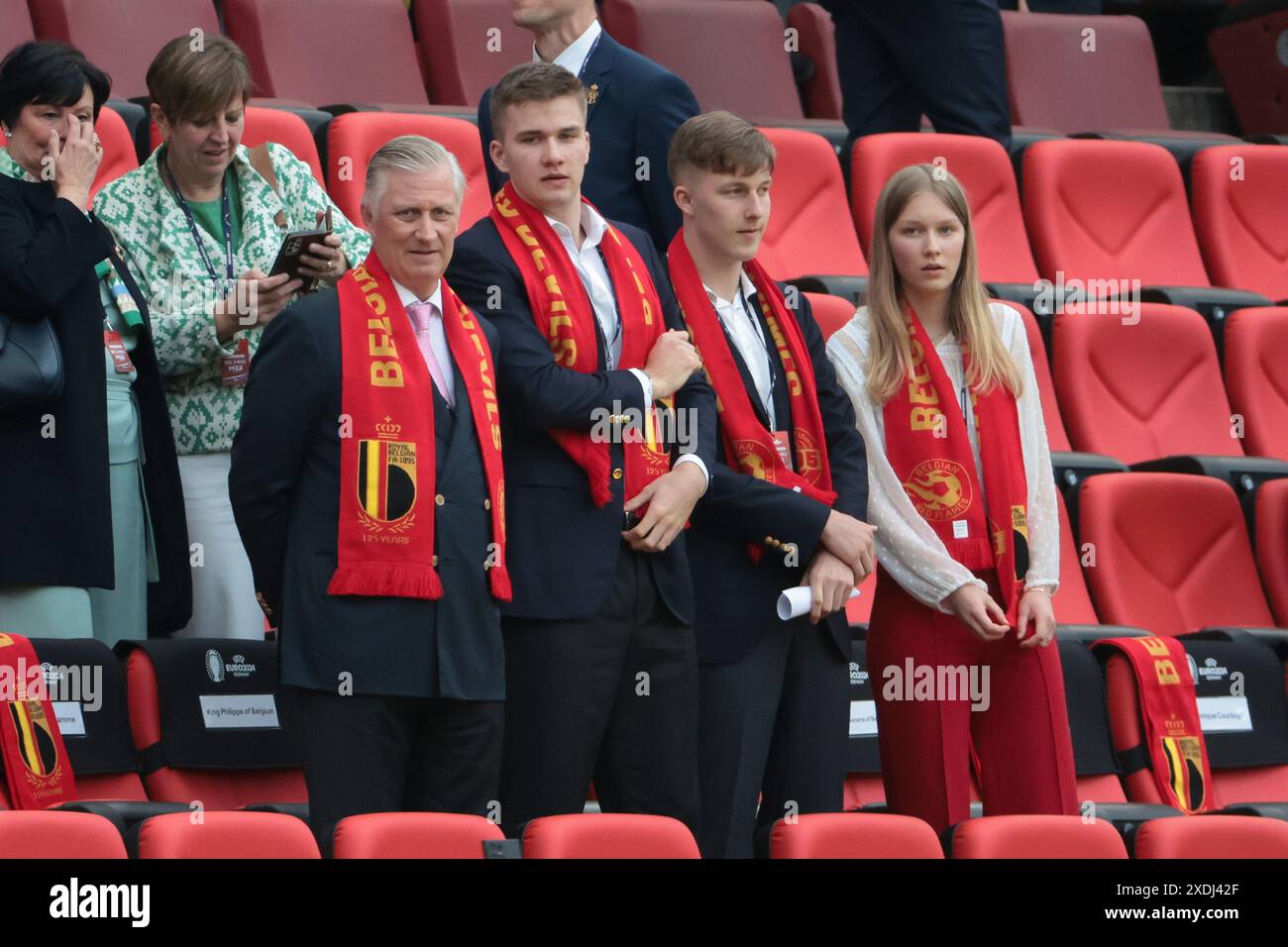 King Philippe of Belgium, Prince Gabriel of Belgium, Prince Emmanuel of ...