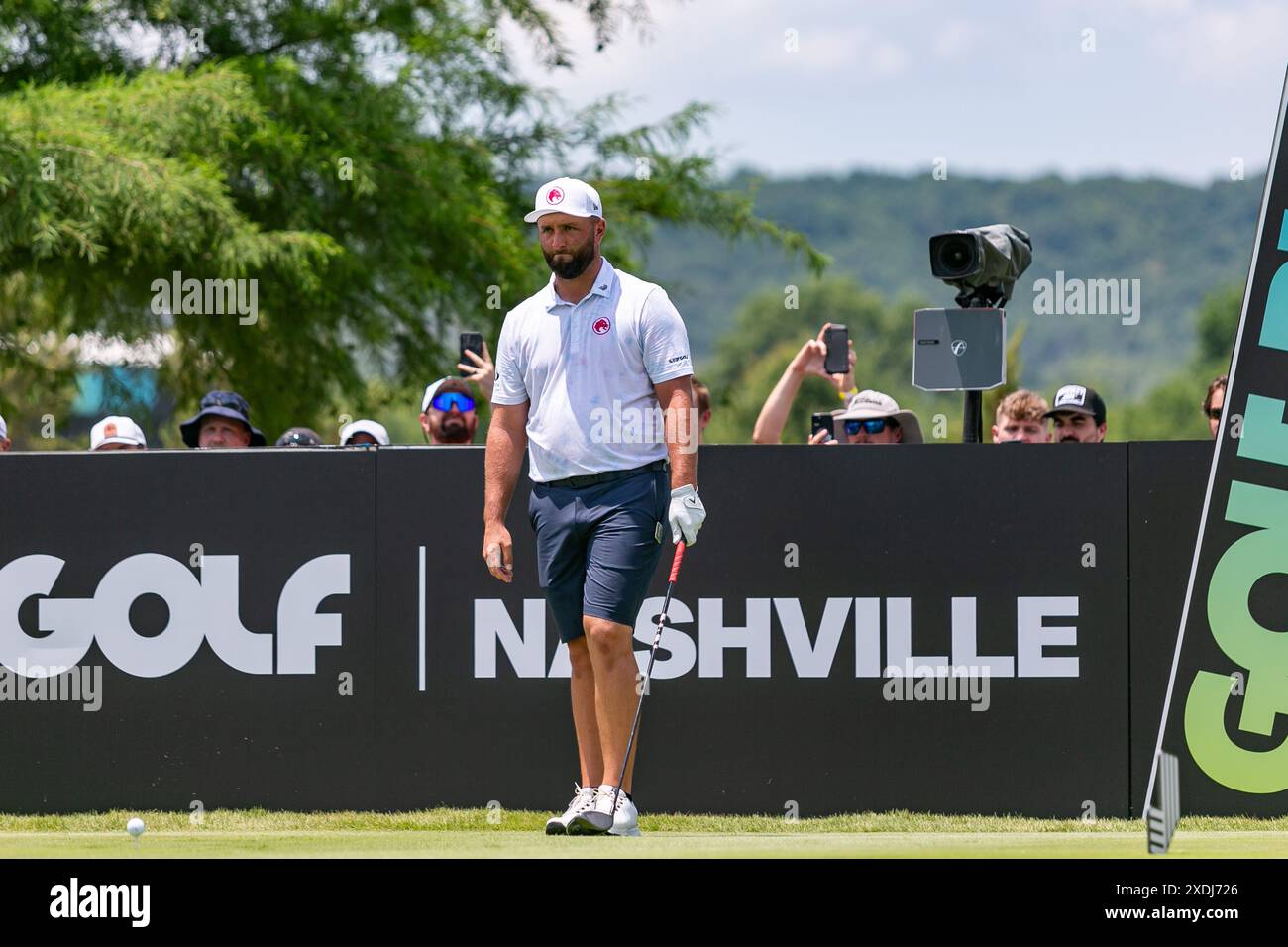 Jon Rahm during Day 2 of the LIV Golf Nashville Tournament at The Grove ...