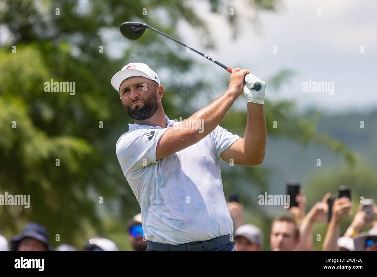 Jon Rahm during Day 2 of the LIV Golf Nashville Tournament at The Grove ...