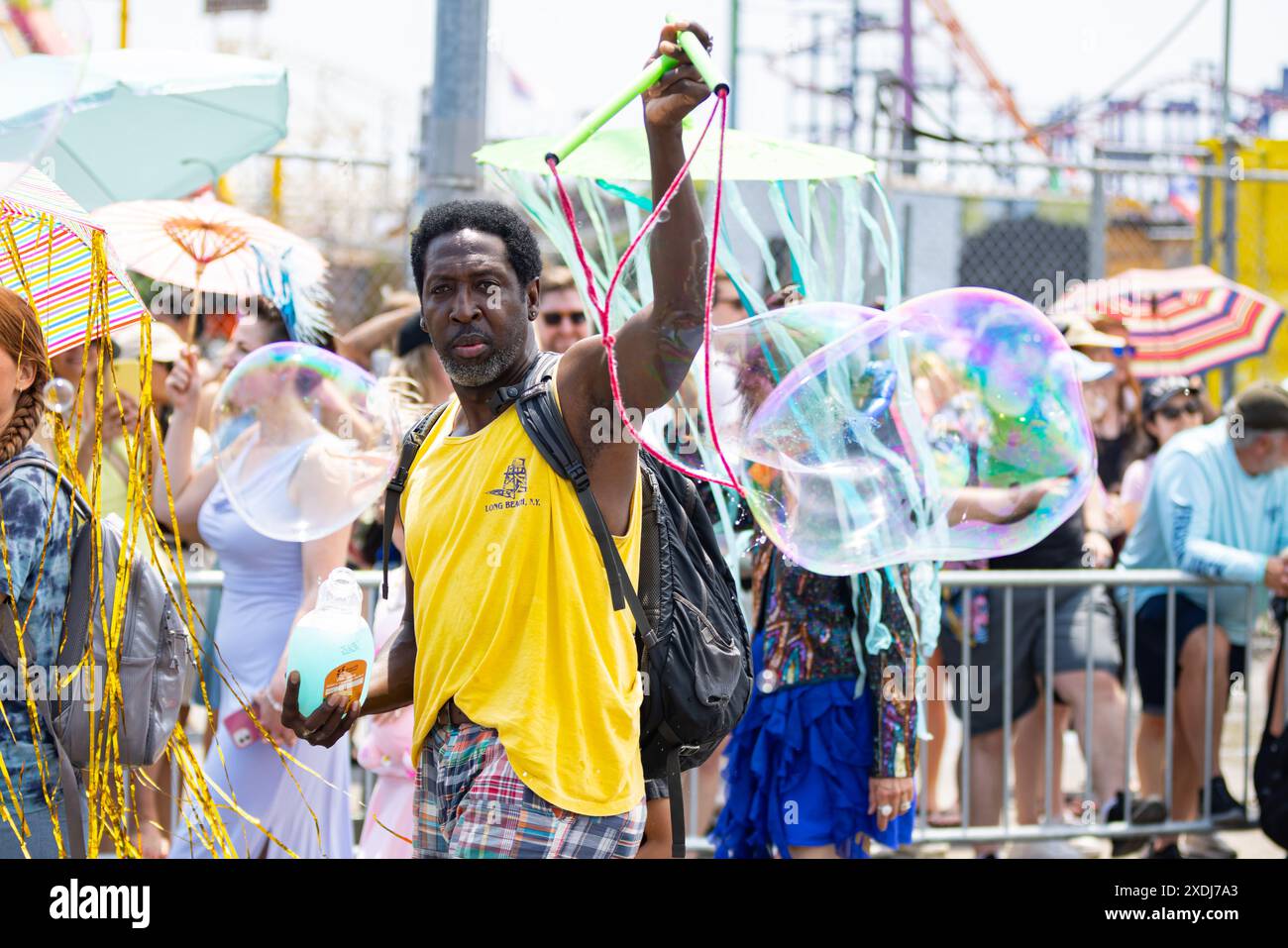 A participant of the 42nd Annual Mermaid Parade at Coney Island in New ...