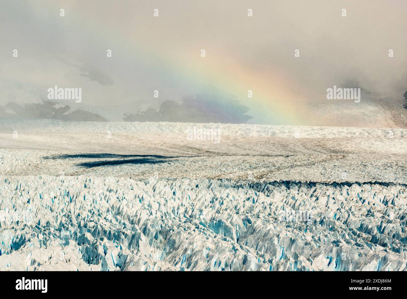 rainbow over the Perito Moreno glacier , Los Glaciares National Park ...