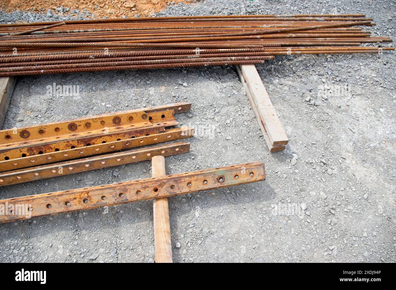 Reinforcement steel for a construction site Stock Photo - Alamy