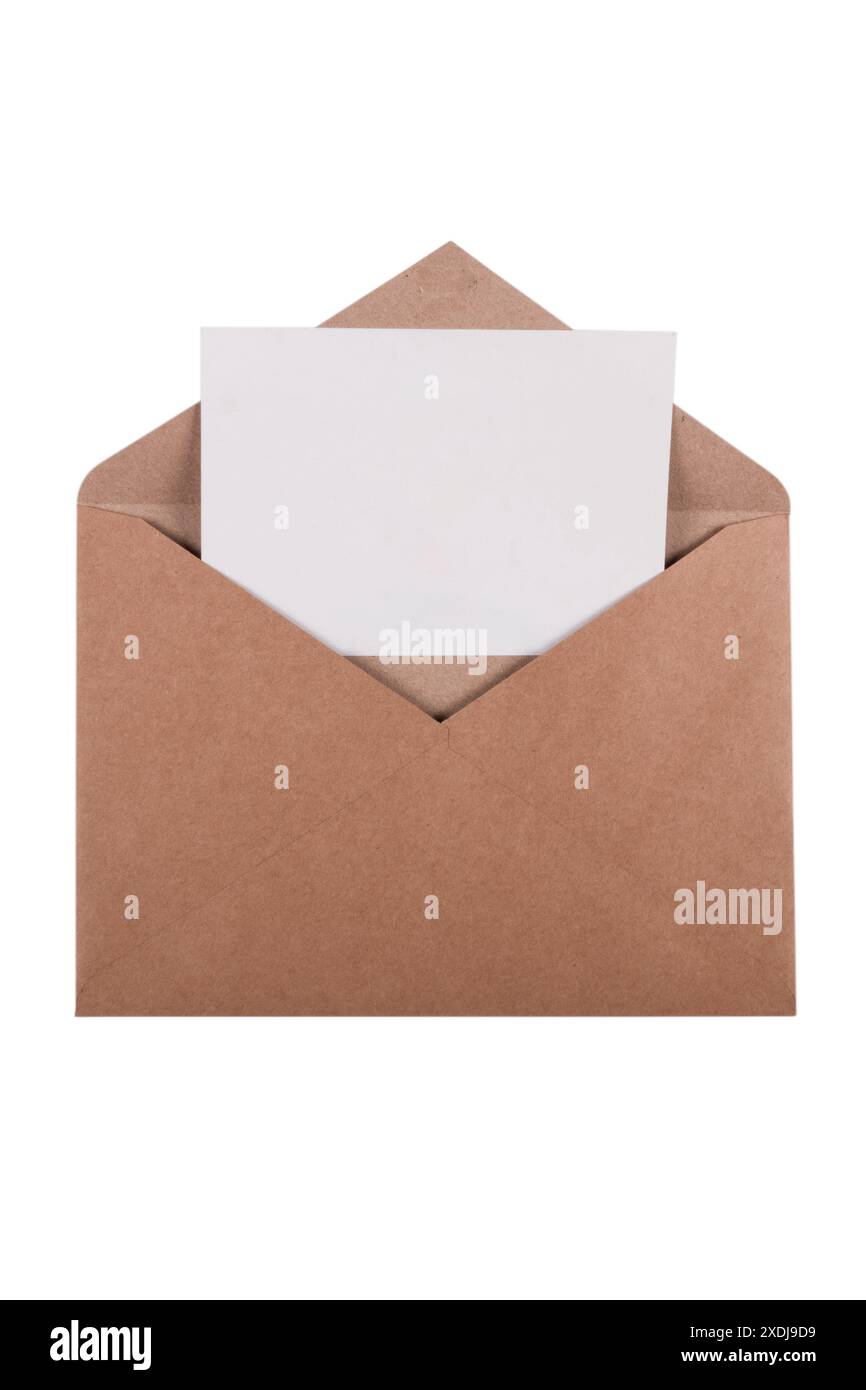 Mock up kraft envelope Cut Out Stock Images & Pictures - Alamy