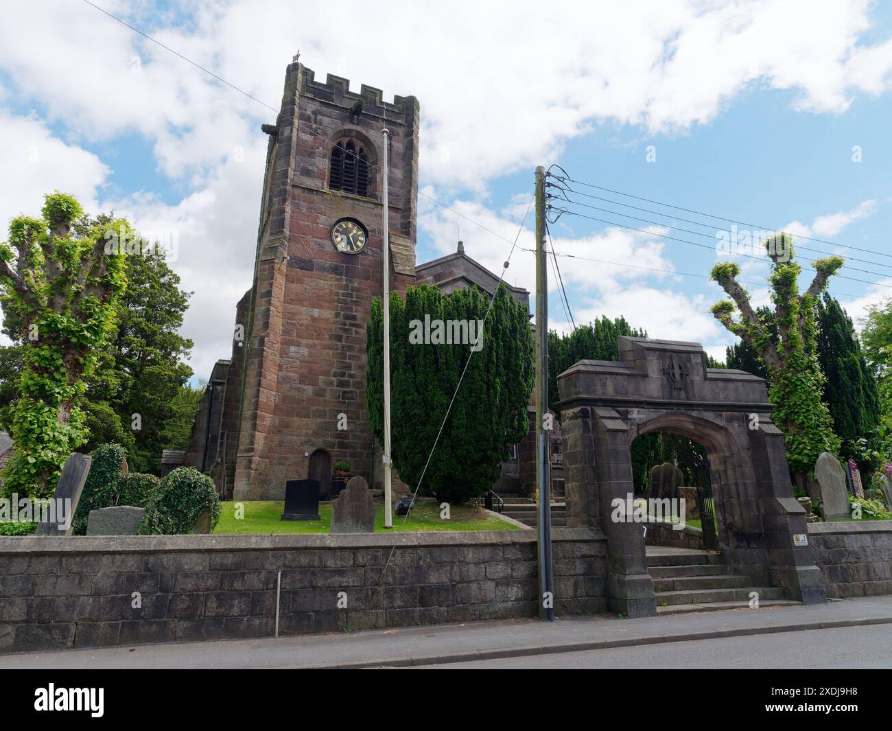St. Lawrence's Parish Church in Biddulph, Staffordshire, England. June ...