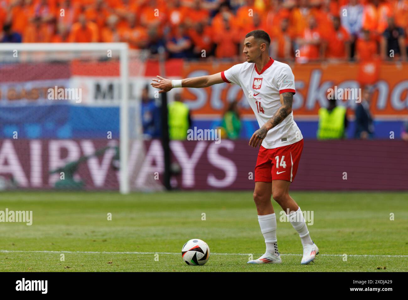 Jakub Kiwior during UEFA Euro 2024 game between national teams of ...