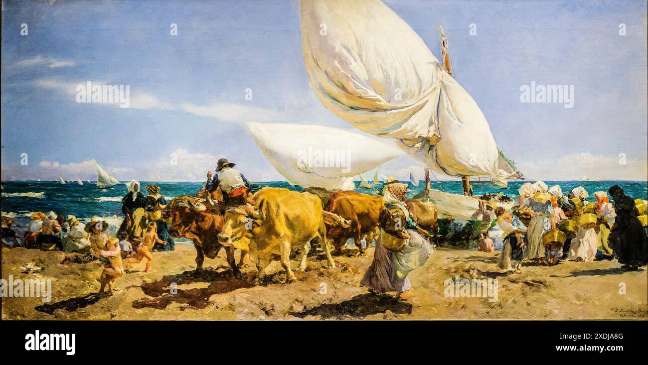 Joaquin Sorolla y Bastida, The Return from Fishing, National Museum of ...