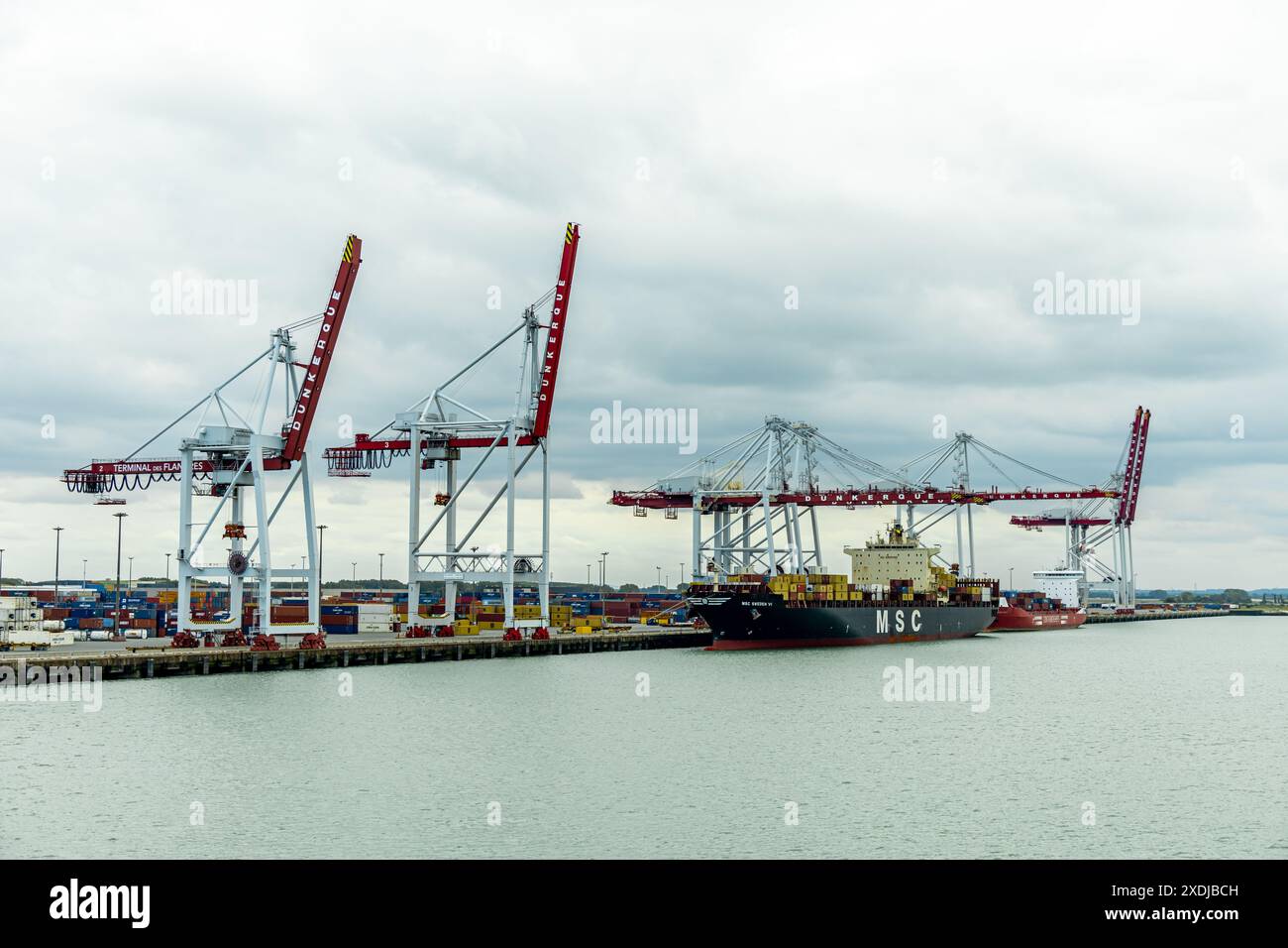 Ferry crossing across the English Channel from the French coast at ...