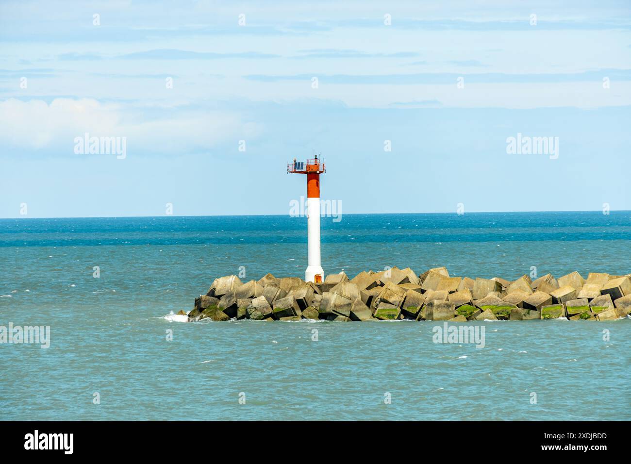 Ferry crossing across the English Channel from the French coast at ...
