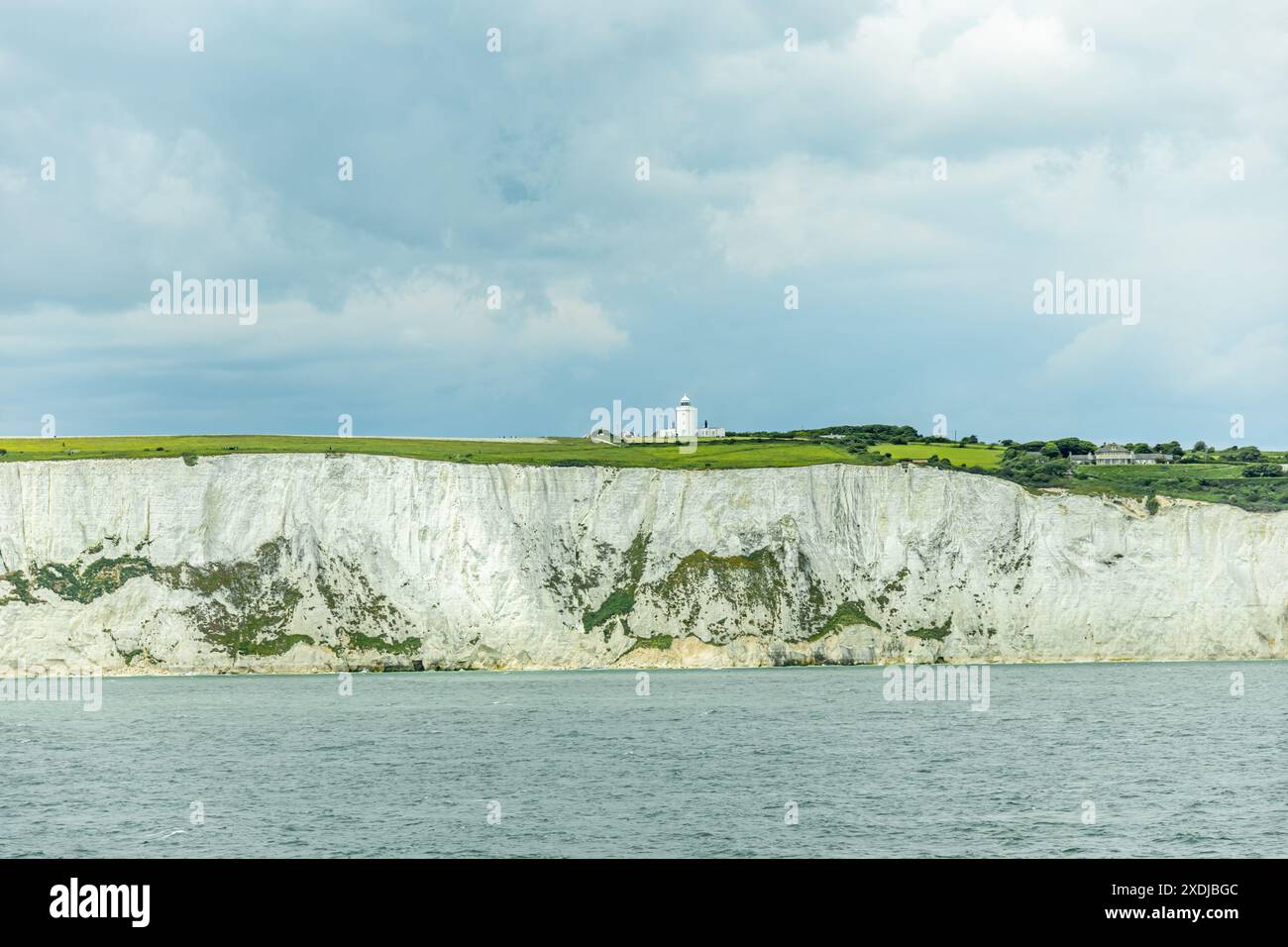 Ferry crossing across the English Channel from the French coast at ...