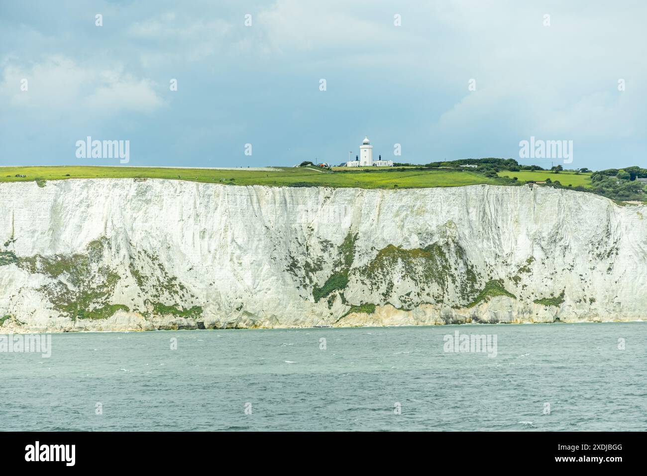 Ferry crossing across the English Channel from the French coast at ...