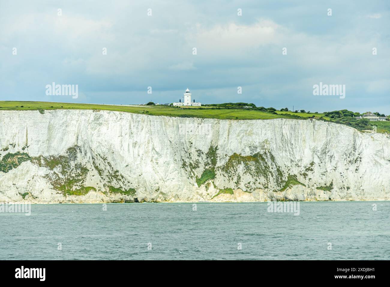 Ferry crossing across the English Channel from the French coast at ...