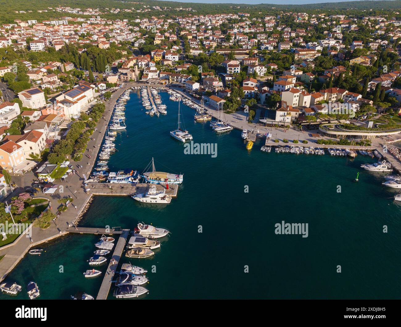 Aerial view of Malinska town on Krk Island, Croatia Stock Photo - Alamy