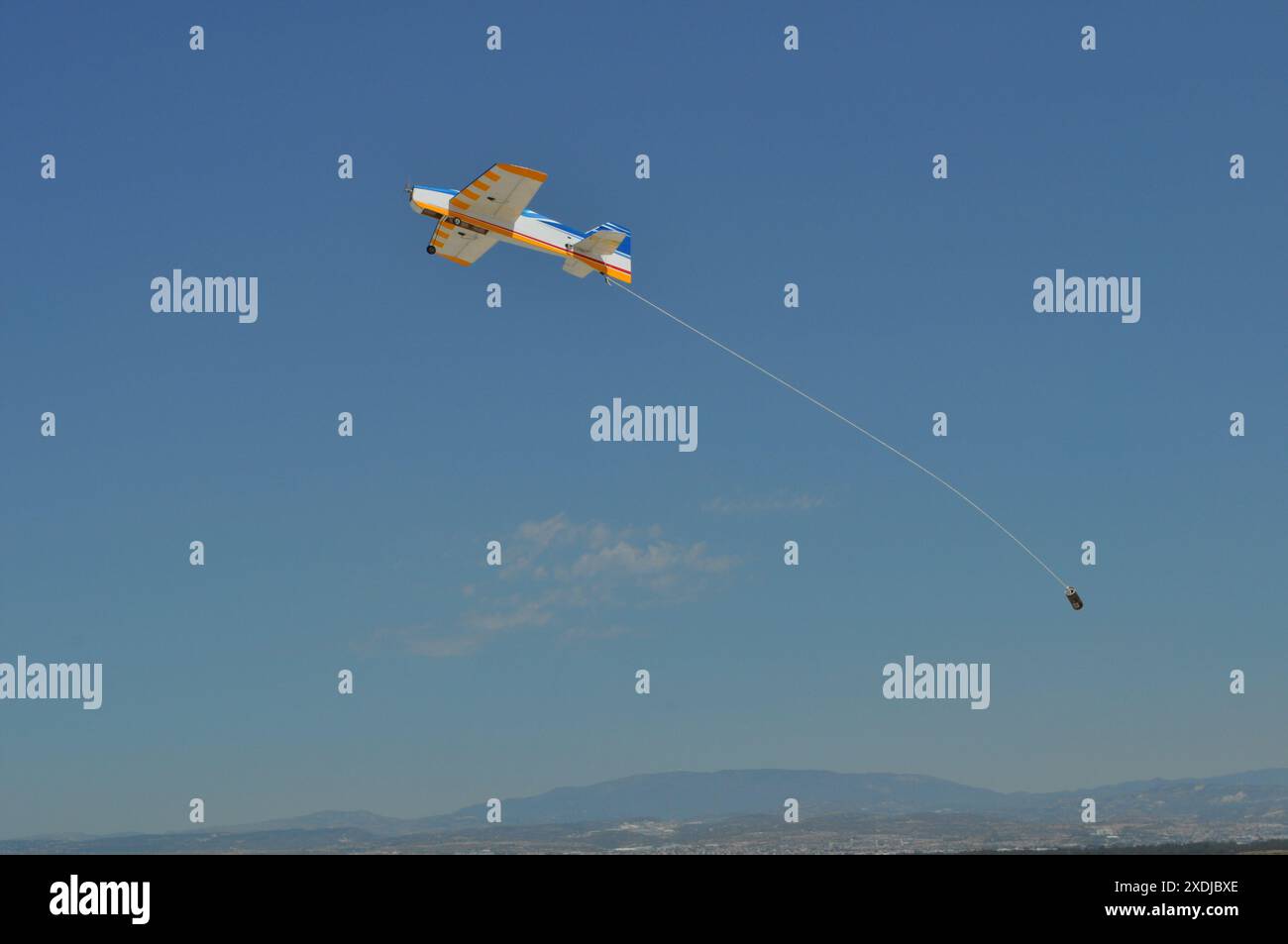 The Radio-controlled aeroplane model with remote control Stock Photo ...