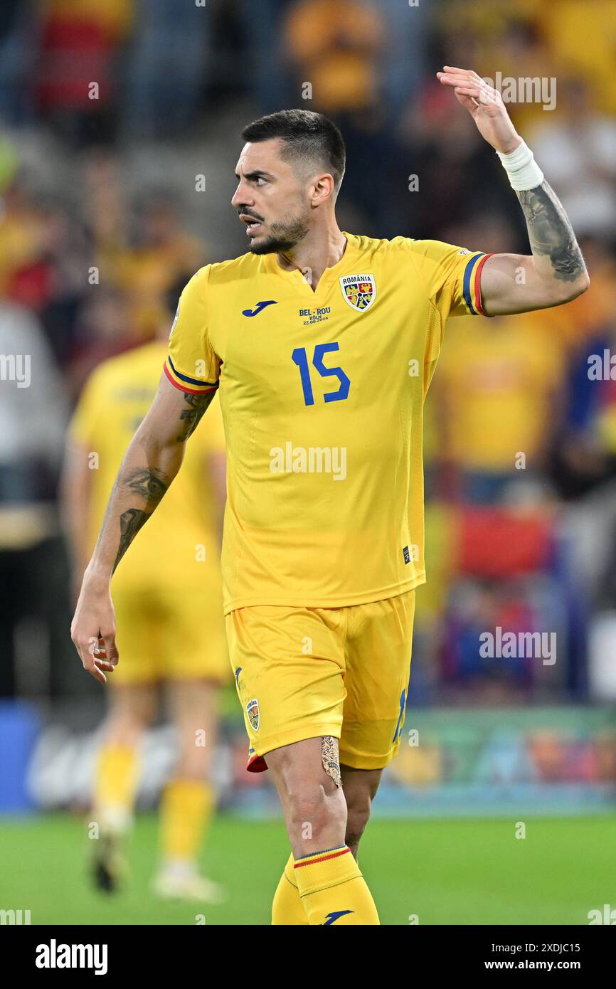 Andrei Burca (15) of Romania pictured during a soccer game between the ...