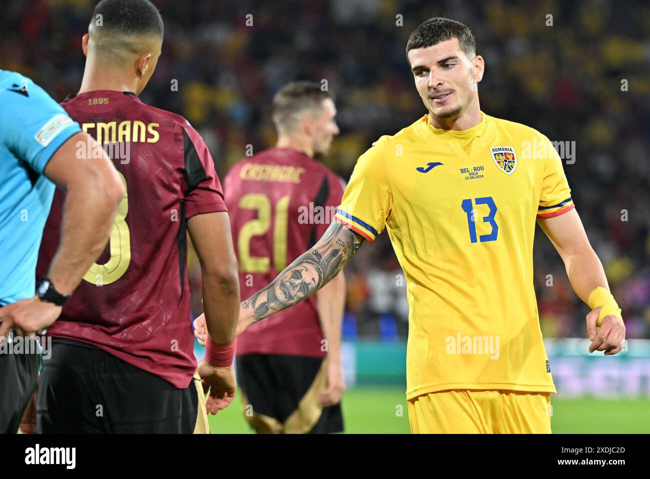 Valentin Mihaila (13) of Romania pictured during a soccer game between ...