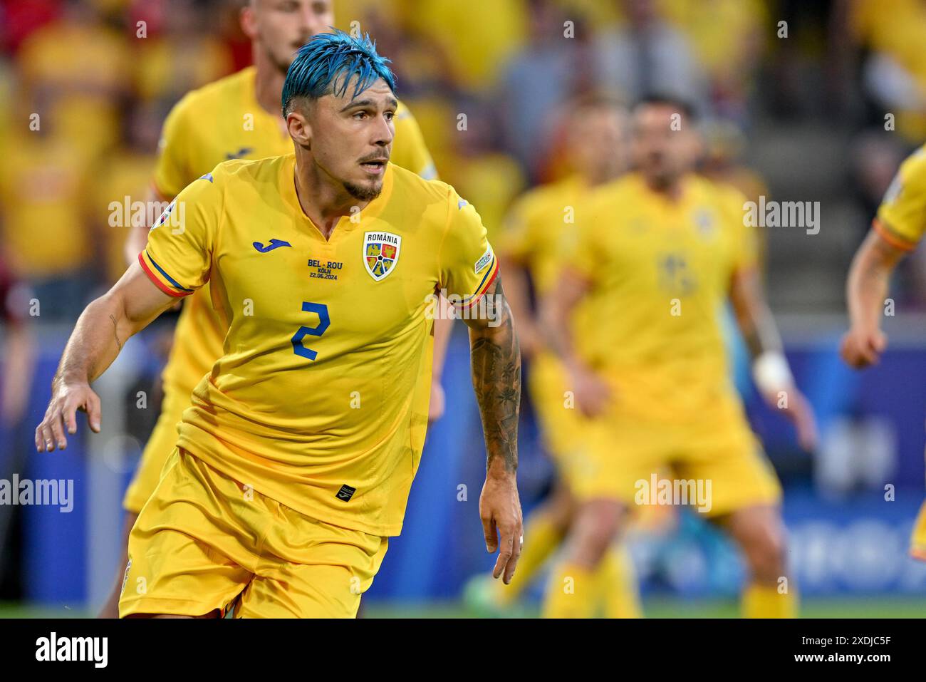 Andrei Ratiu (2) of Romania pictured during a soccer game between the ...