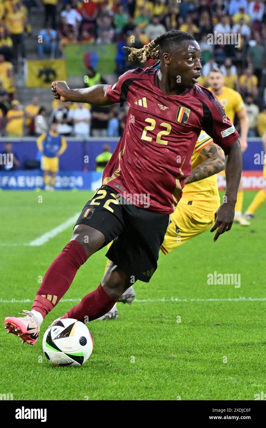 Jeremy Doku (22) of Belgium pictured during a soccer game between the ...