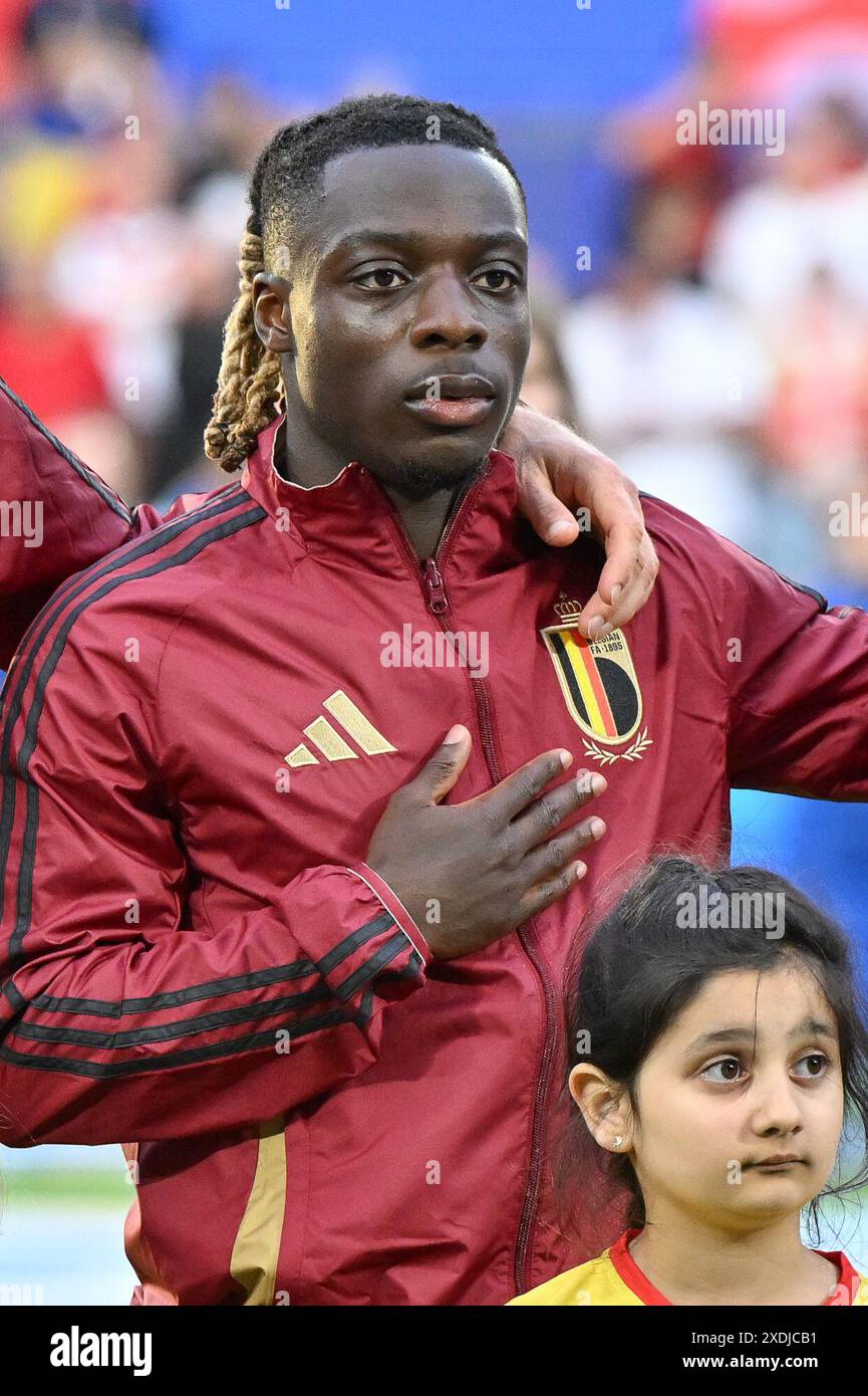 Jeremy Doku (22) of Belgium pictured during a soccer game between the ...